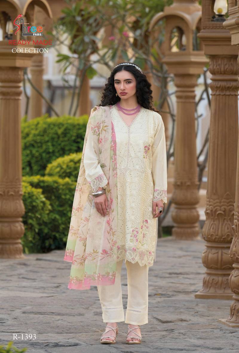 Shree R 1393 Cotton Ready Made Pakistani Suits Collection