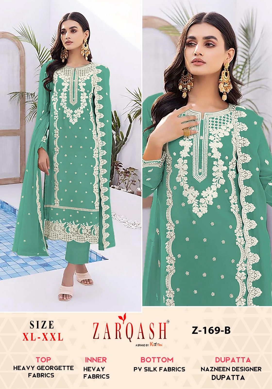 Zarqash Z 169 A And B Ready Made Designer Pakistani Suits