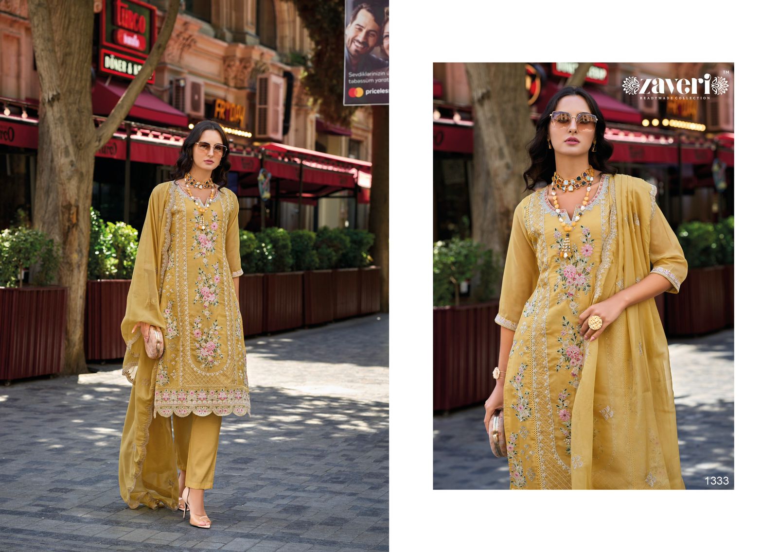 Zaveri Surbhi Emboidery Organza Ready Made Collection