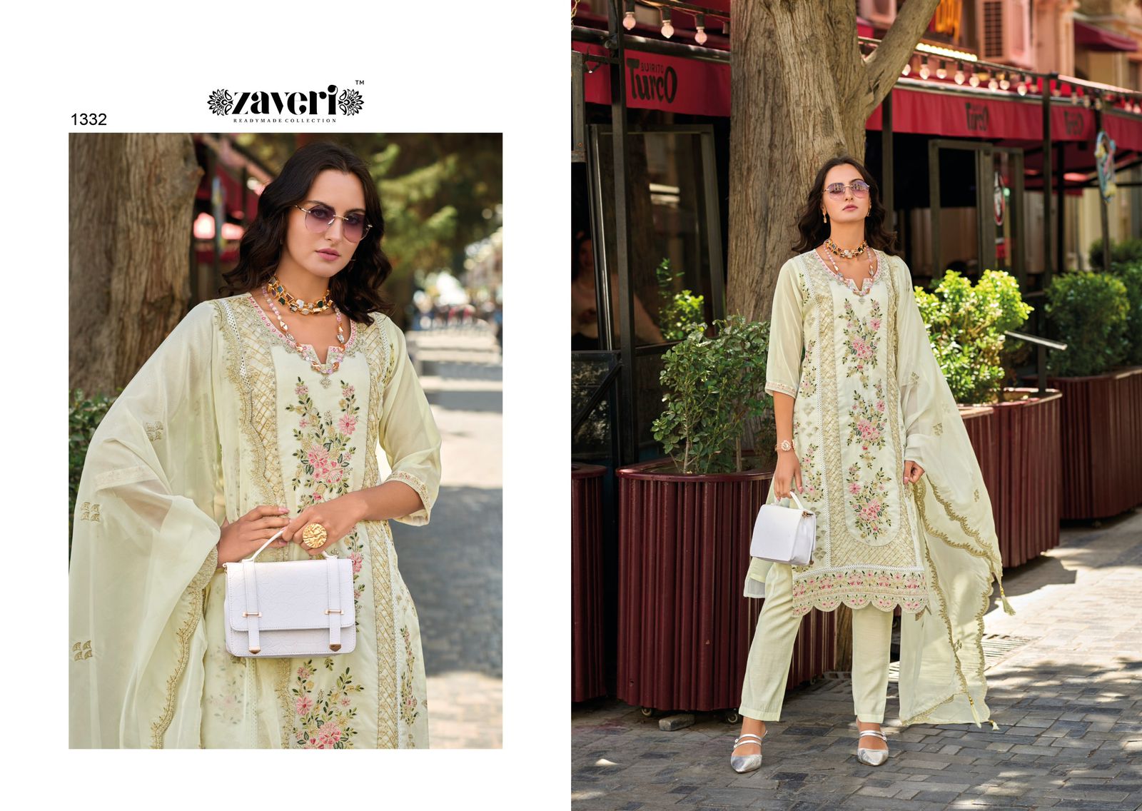 Zaveri Surbhi Emboidery Organza Ready Made Collection