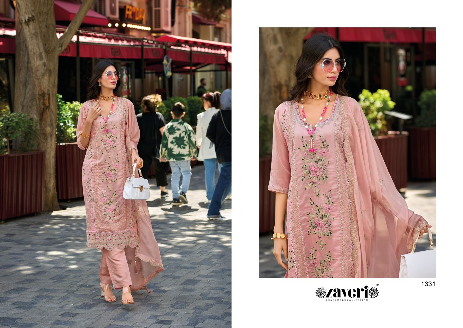 Zaveri Surbhi Emboidery Organza Ready Made Collection