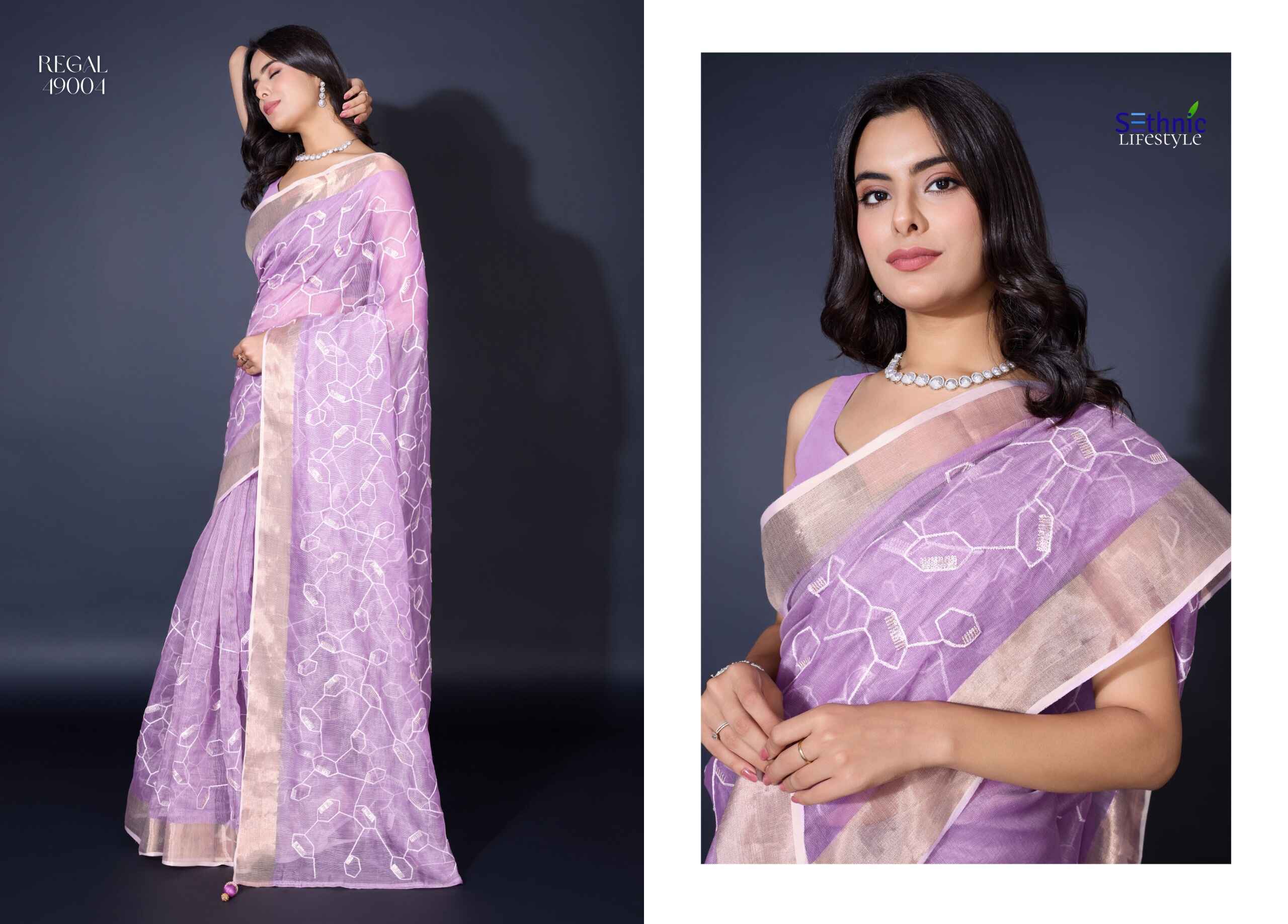 Sethnic Regal Gold Spun Designer Saree Collection