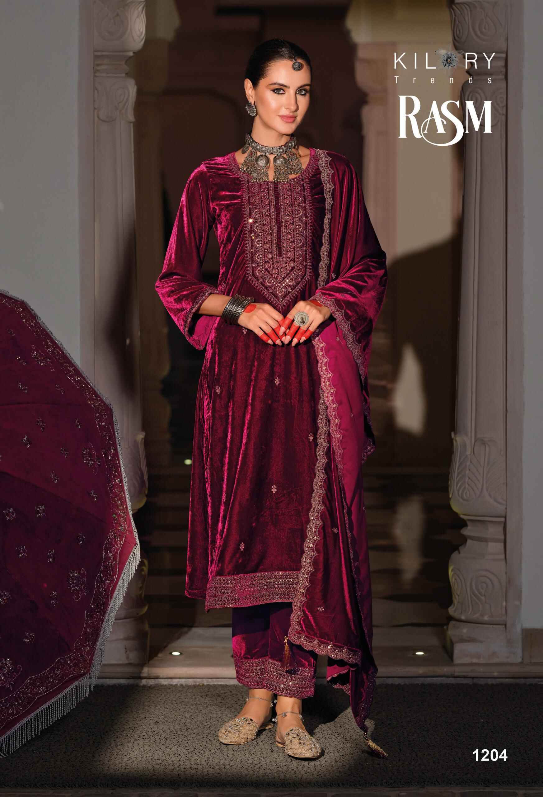Kilory Rasm Velvet Designer Salwar Kameez Collection