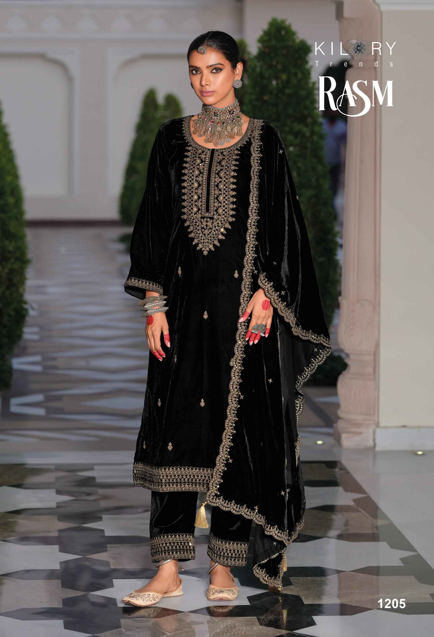 Kilory Rasm Velvet Designer Salwar Kameez Collection