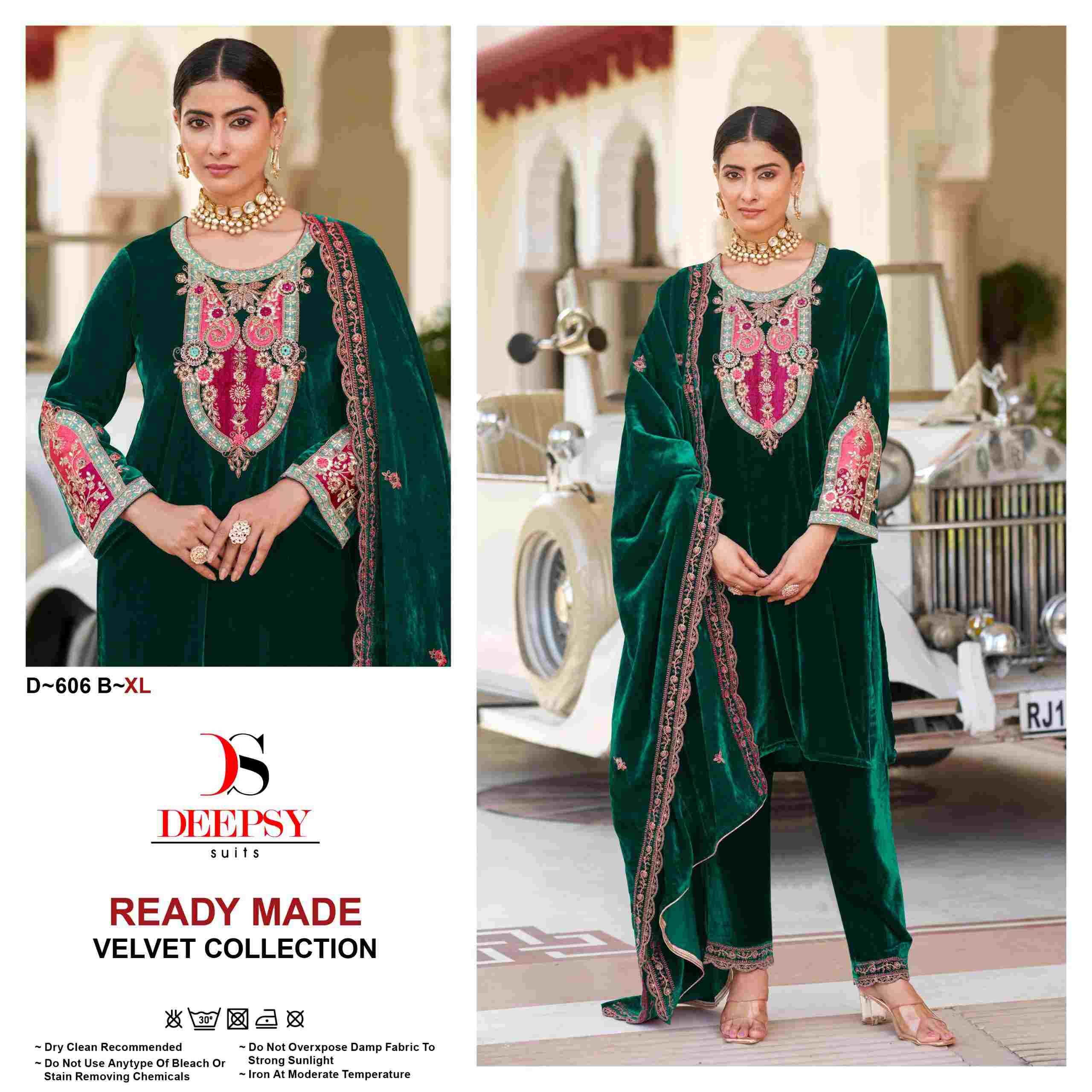 Deepsy D 606 Velvet Embroidered Ready Made Collection