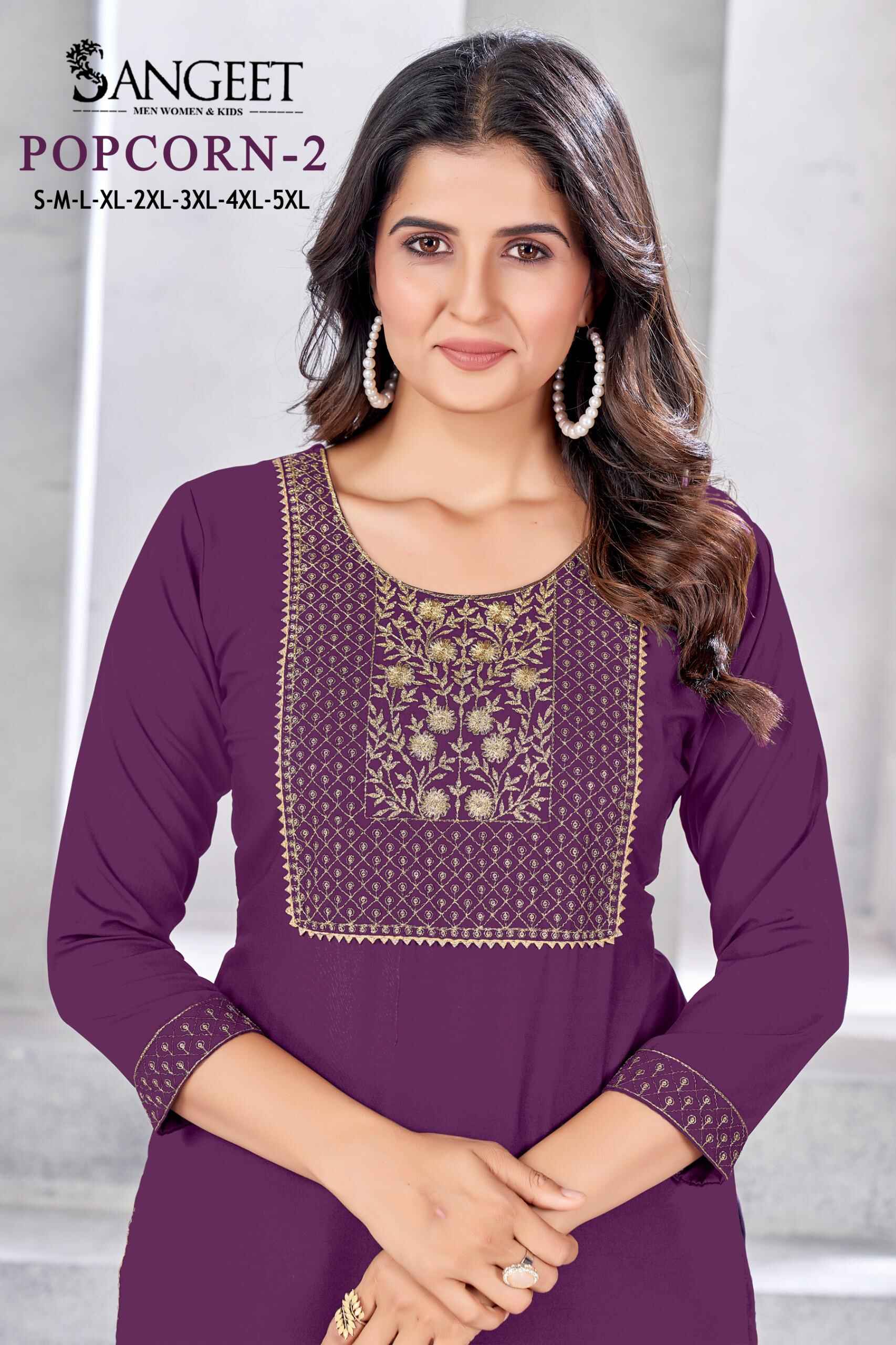 Sangeet Popcorn 2 Embroidered Sequence Kurtis Collection