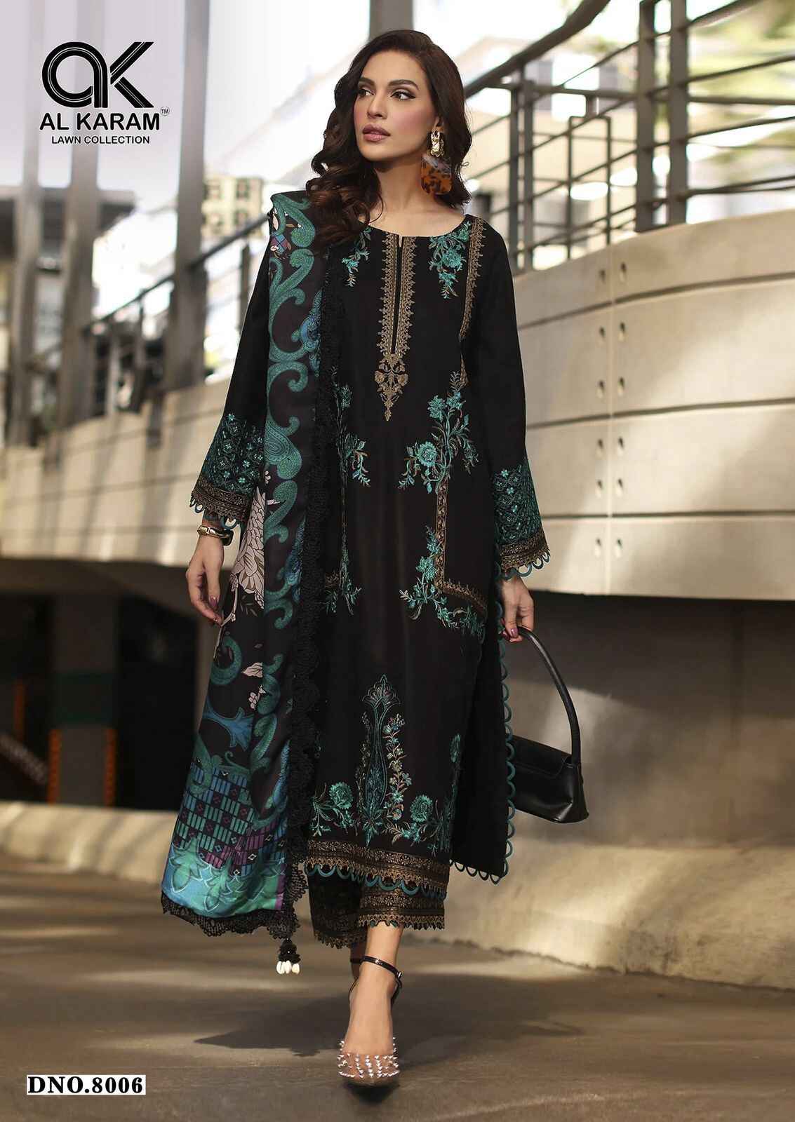 Al Karam Queens Court Vol 8 Cotton Dress Material Collection