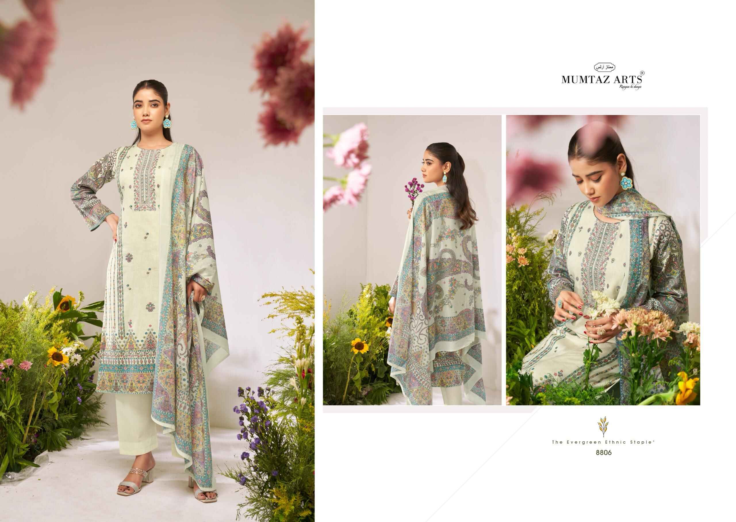Mumtaz Flower Valley Series 8801 Printed Dress Material