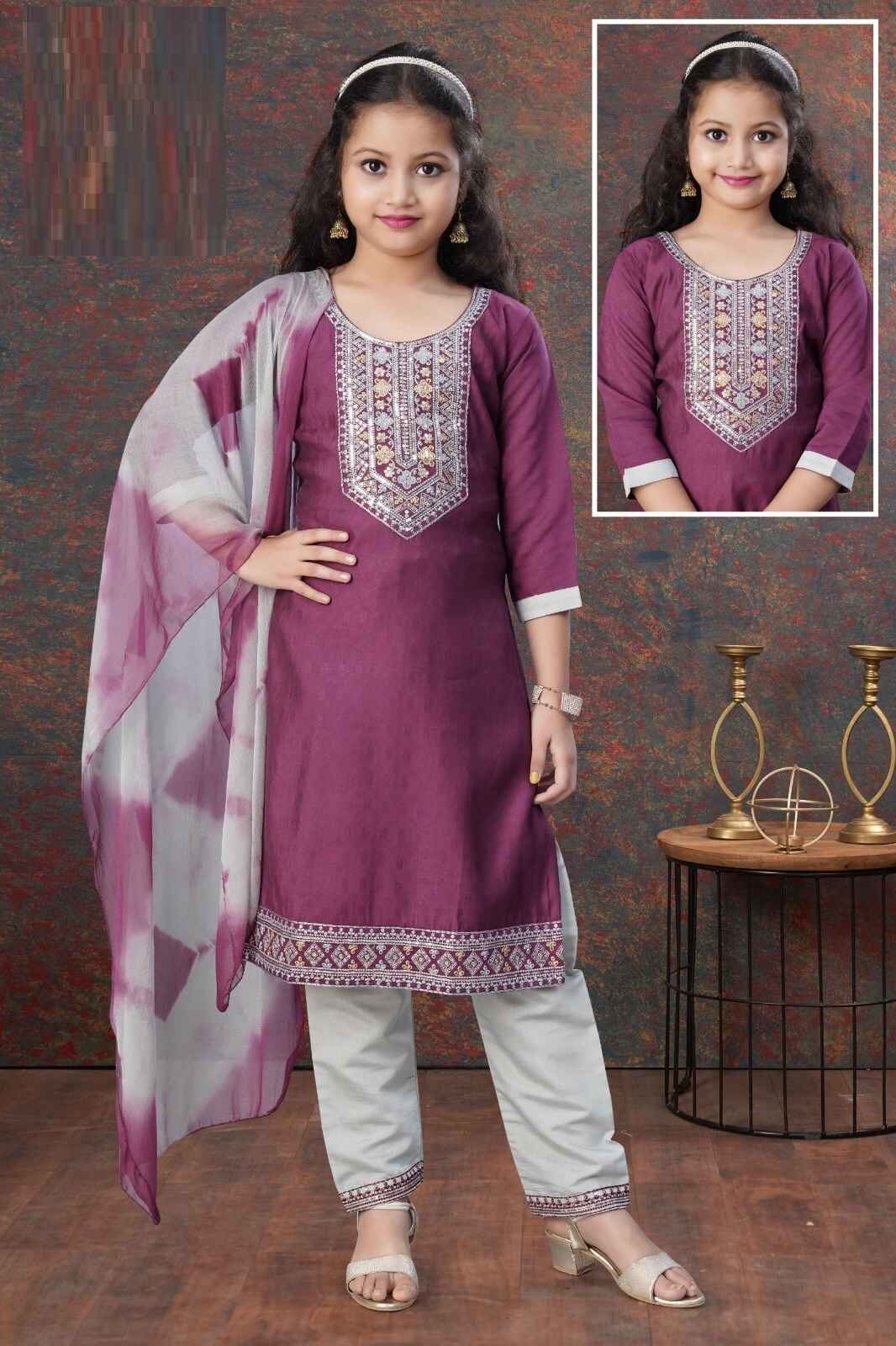 Preeti Pant Set 8886 Silk Dobby Kids Wear Collection