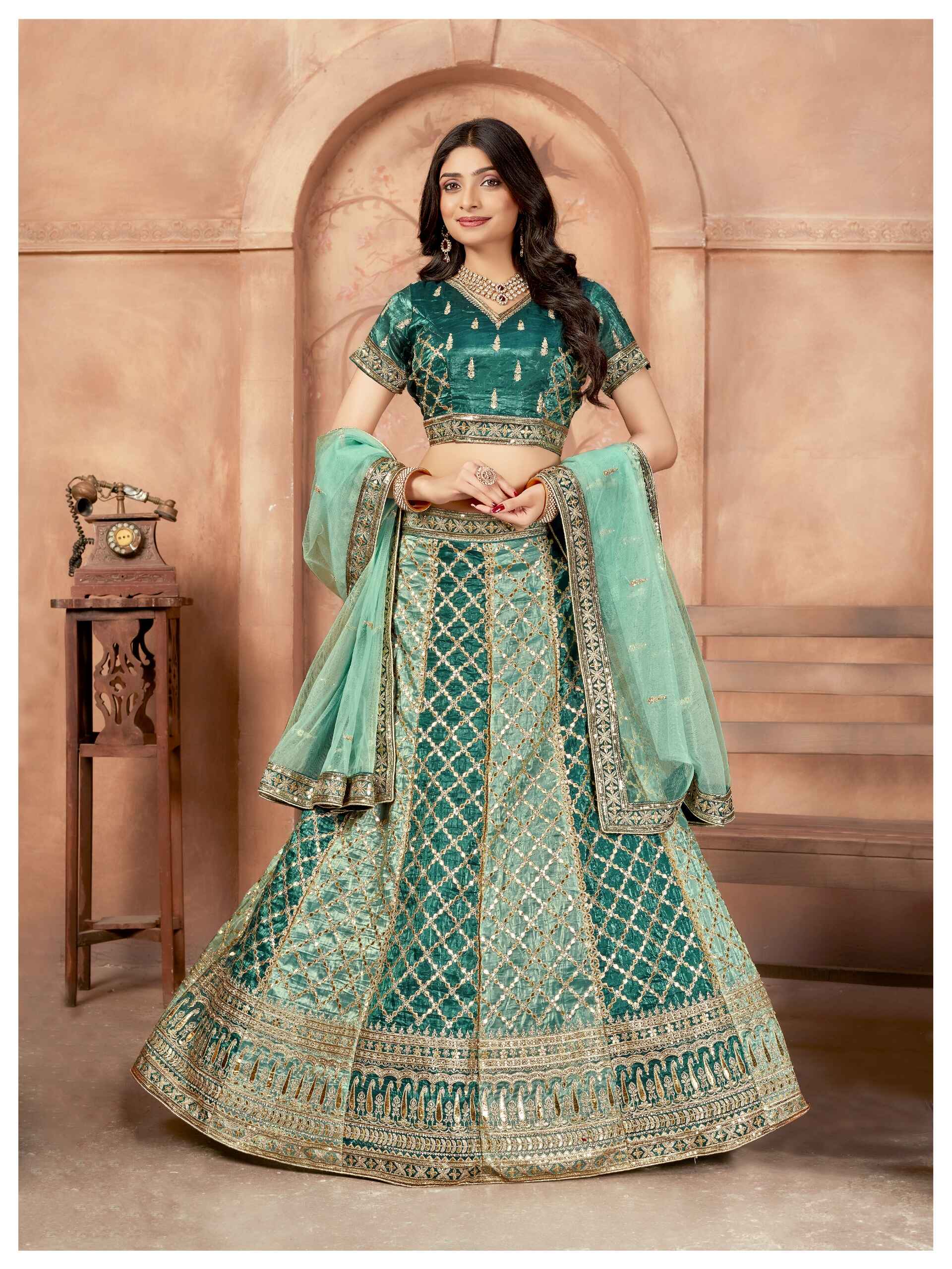 Gold Crush 1001 Designer Embroidery Lehenga Choli Collection